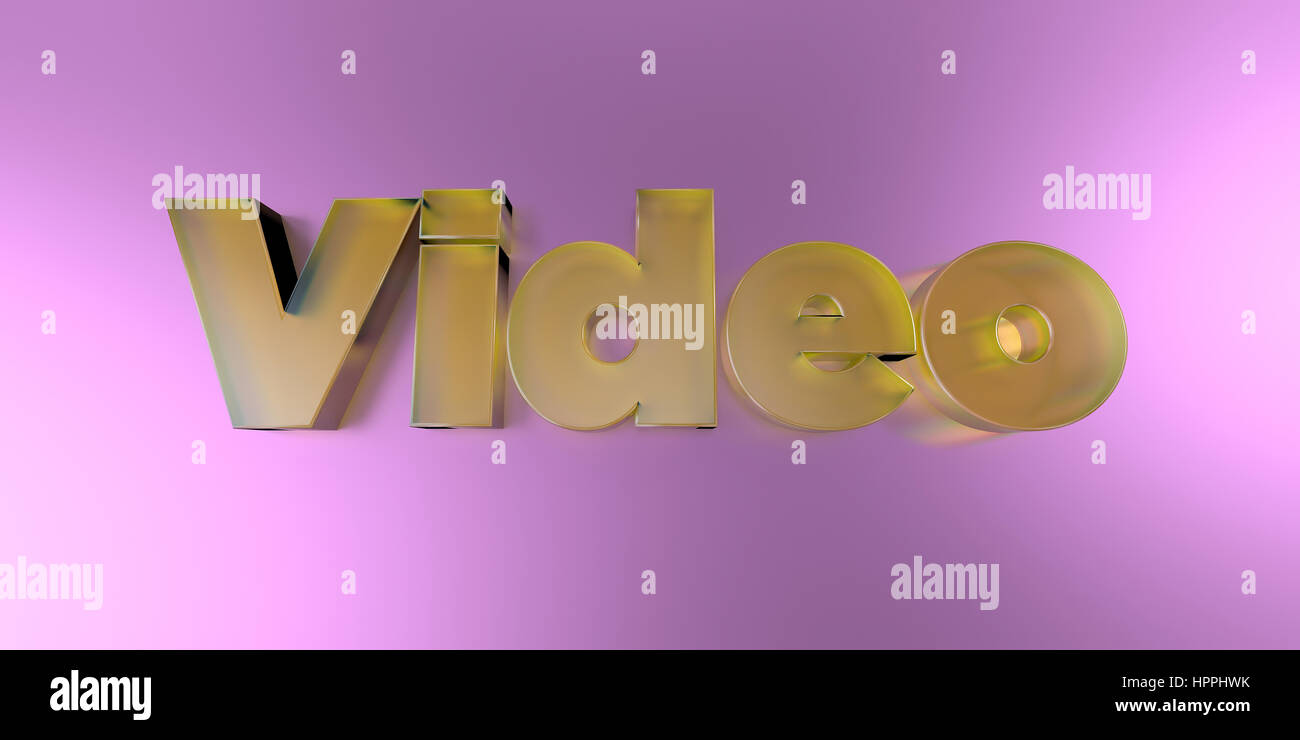 Video - colorful glass text on vibrant background - 3D rendered royalty ...