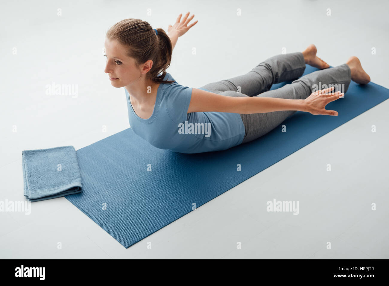 Locust pose yoga hi-res stock photography and images - Alamy