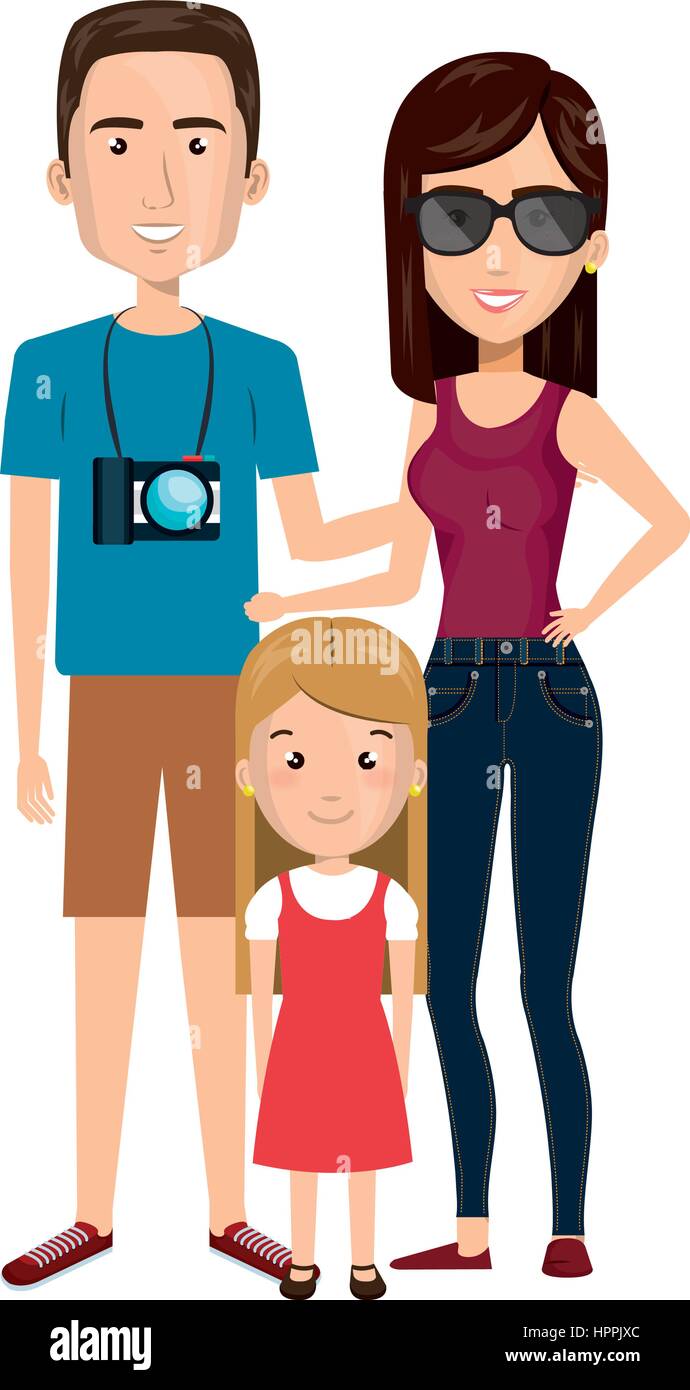 Father taking picture Stock Vector Images - Alamy