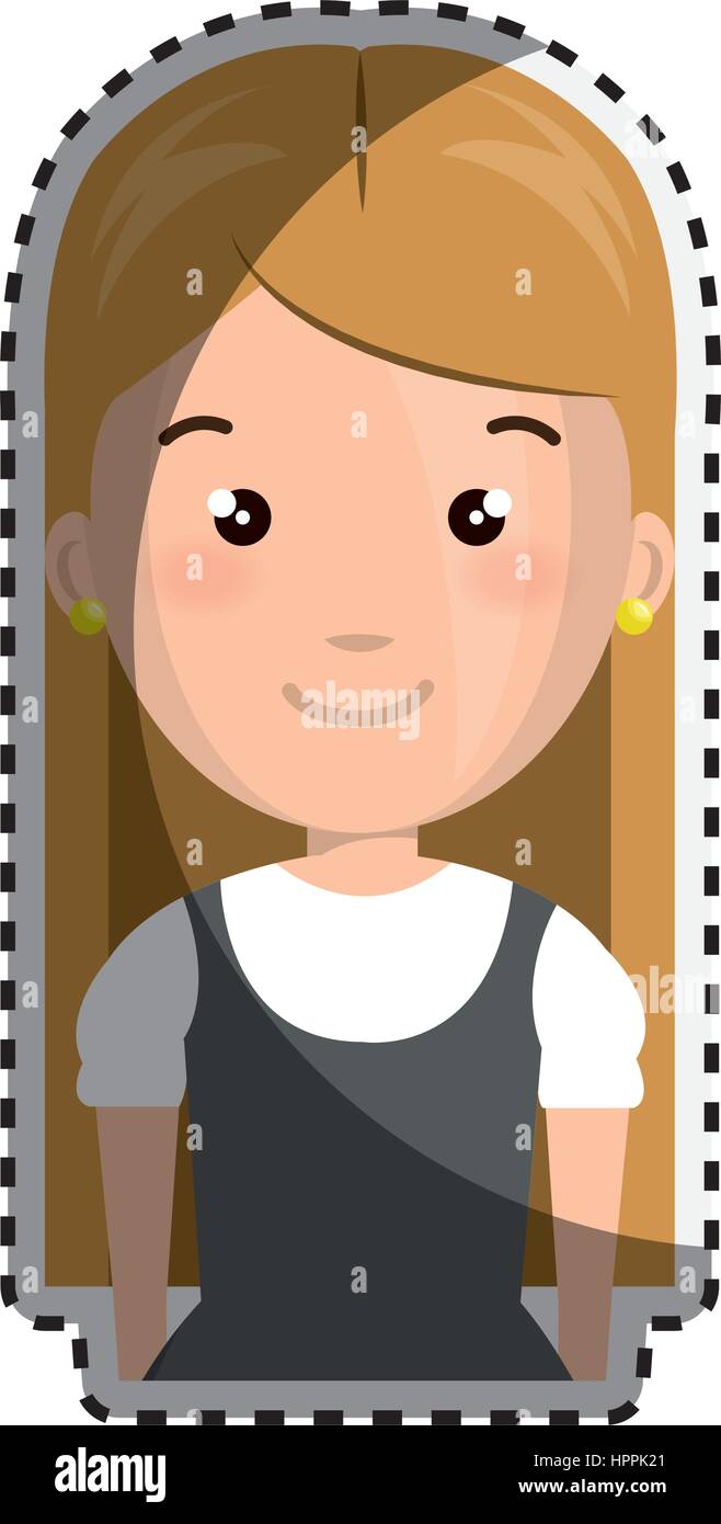 Blonde braid girl Stock Vector Images - Alamy