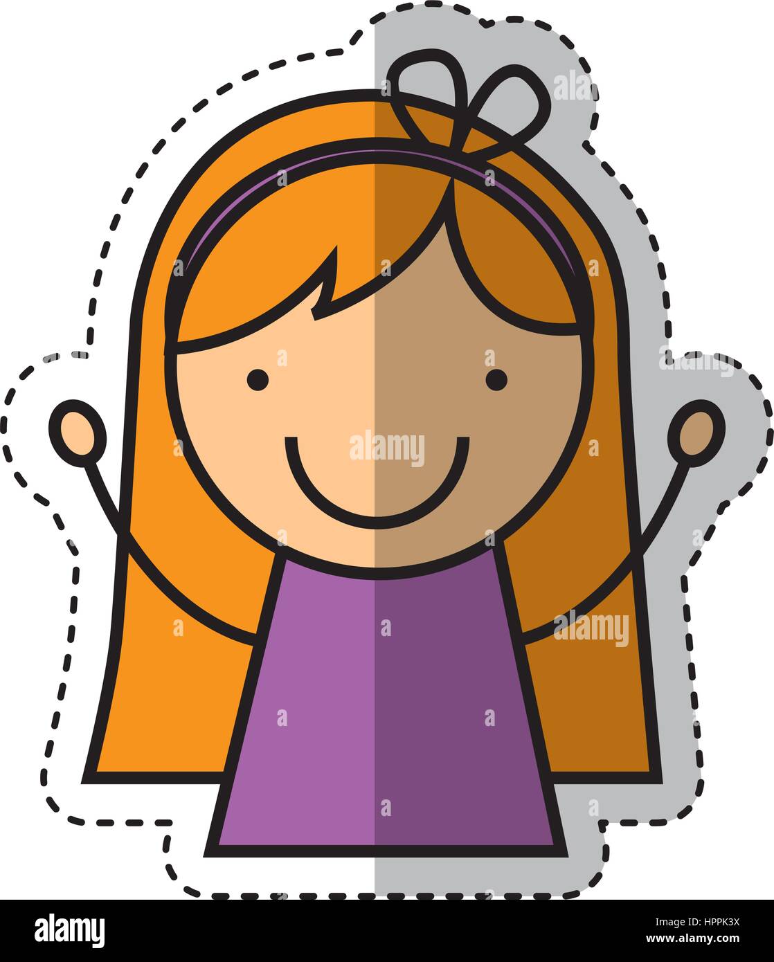 little girl drawing isolated icon Stock Vector Image & Art - Alamy