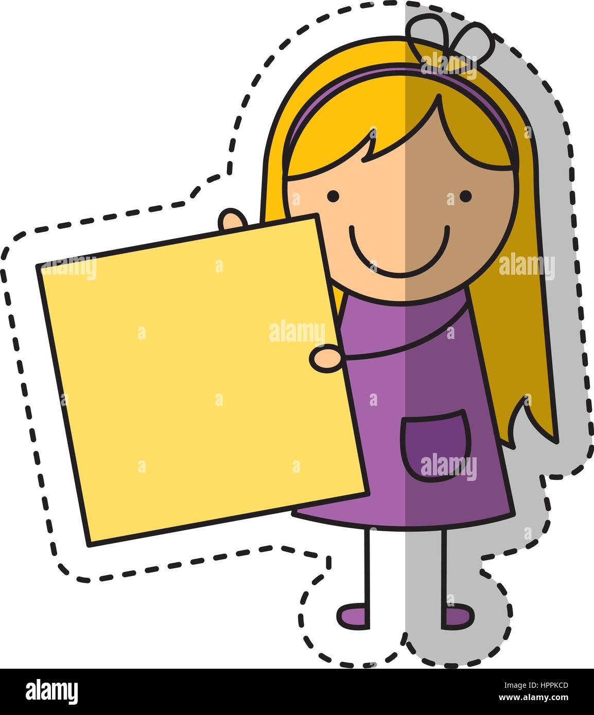 little girl drawing isolated icon Stock Vector Image & Art - Alamy