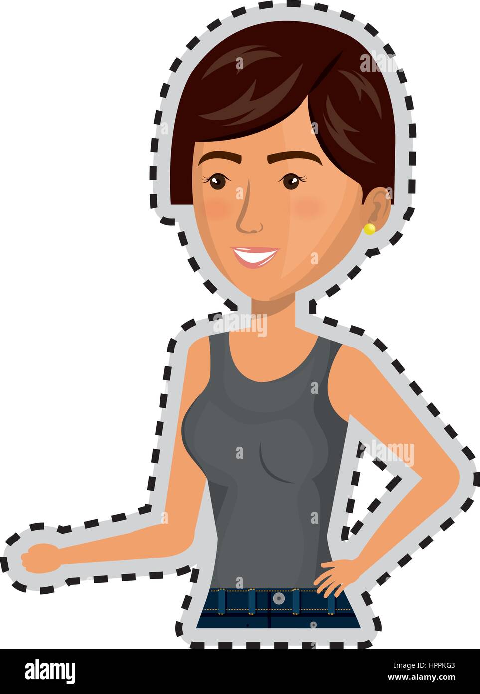 Short Girl Person Cartoon