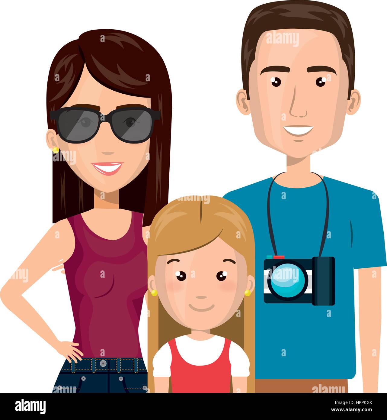 Father taking picture Stock Vector Images - Alamy