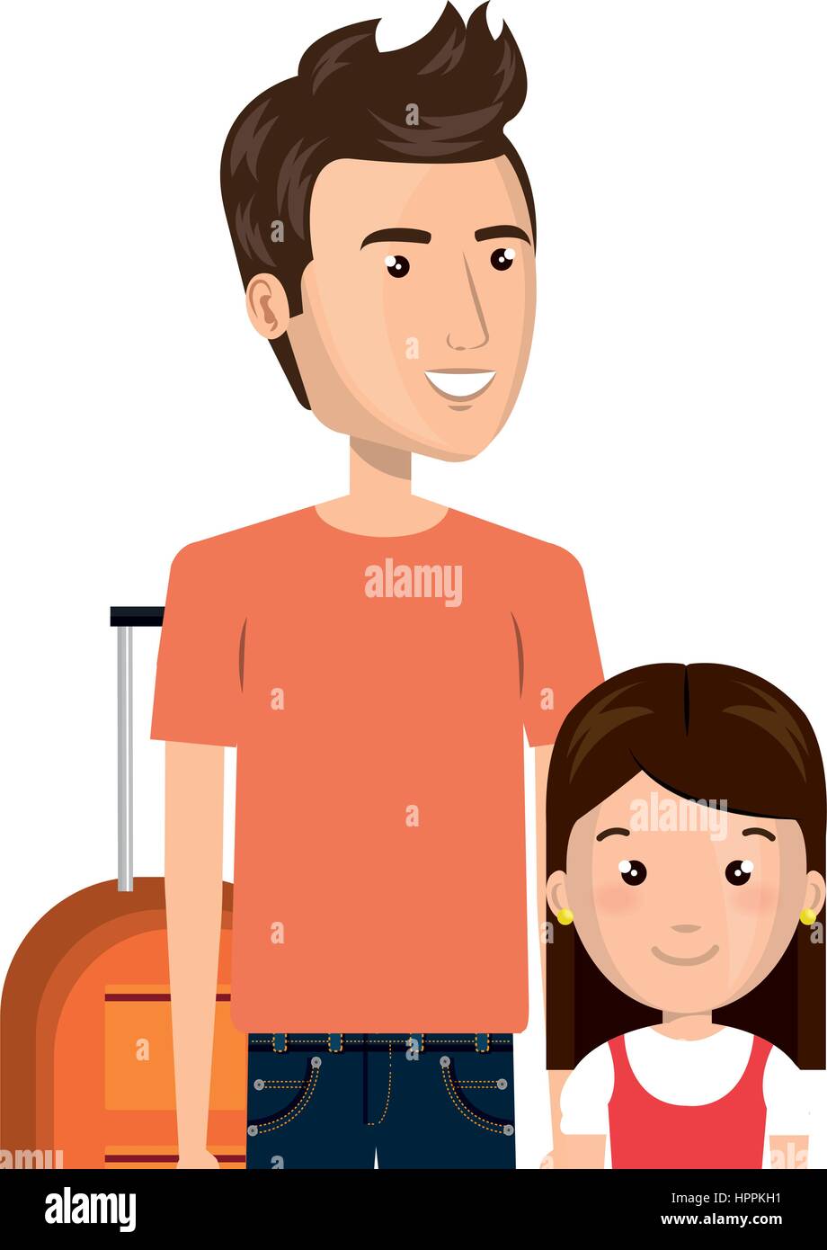 Little girl with short brown hair Stock Vector Images - Alamy