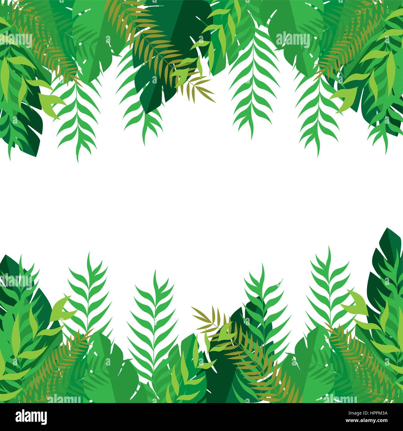 frame with green leaves nature design Stock Vector Image & Art - Alamy