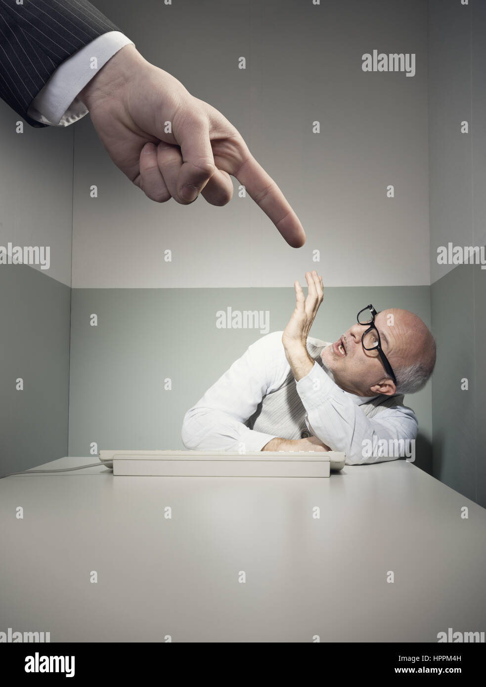 Business man pointing finger small hi-res stock photography and images ...
