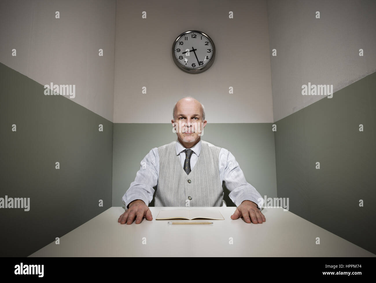 Productive senior employee working in his small office Stock Photo - Alamy