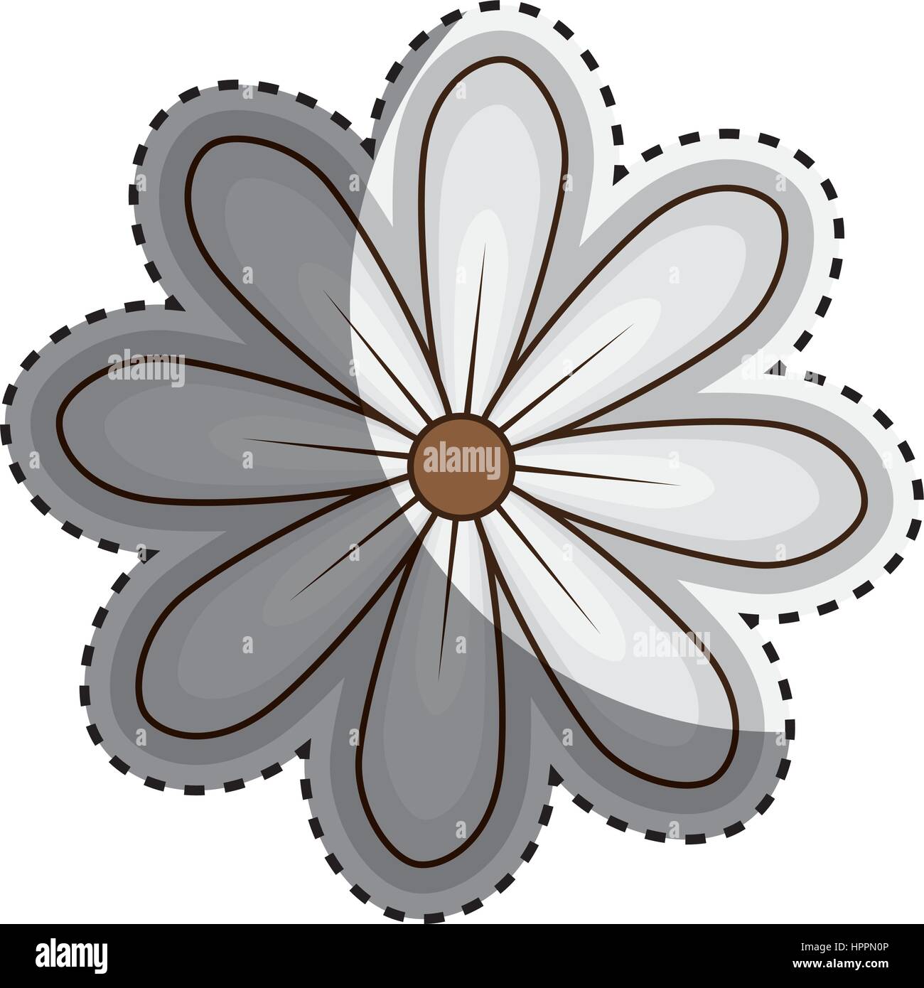Sticker daisy flower icon floral hi-res stock photography and images ...