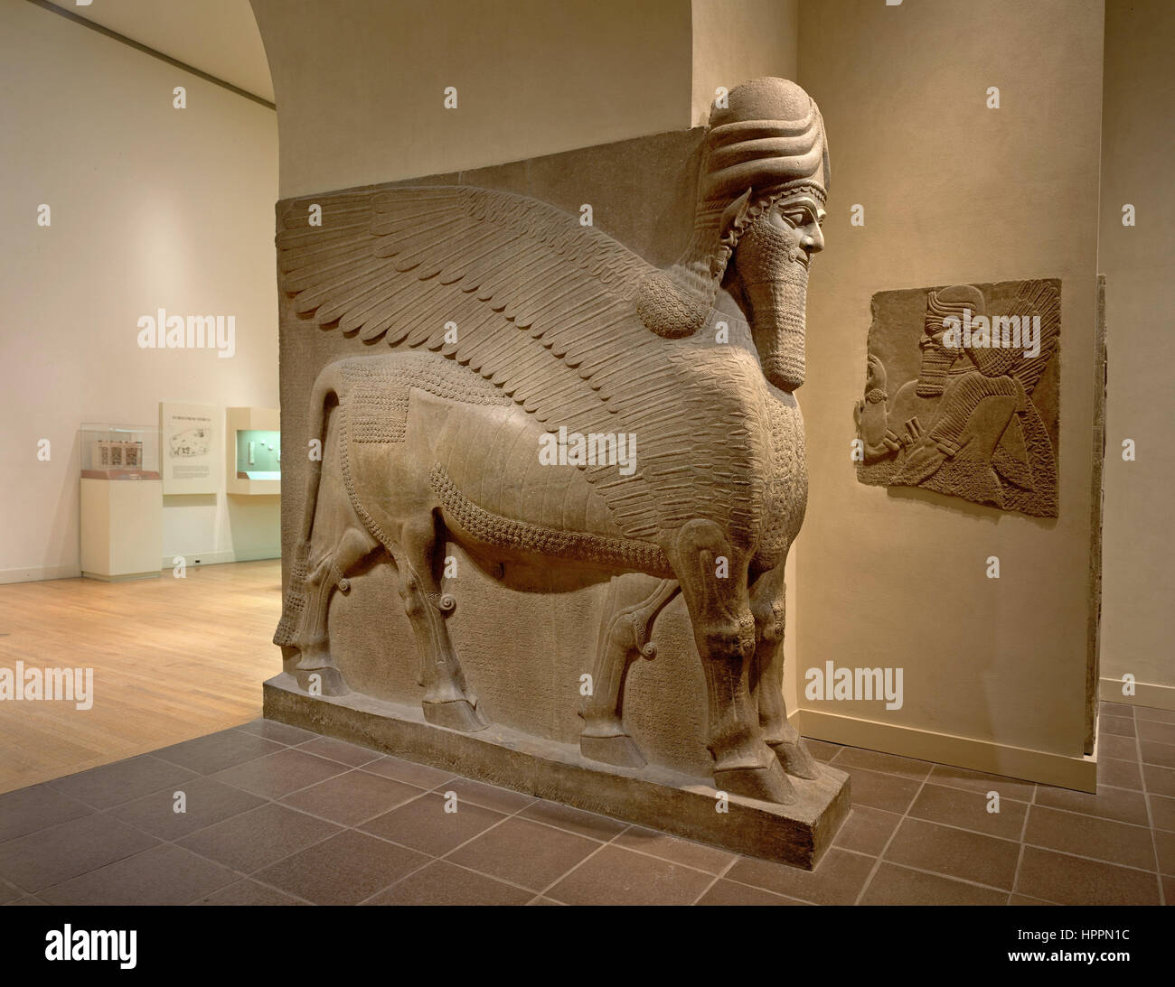 Assyrian lamassu human headed winged bull hi-res stock photography and ...