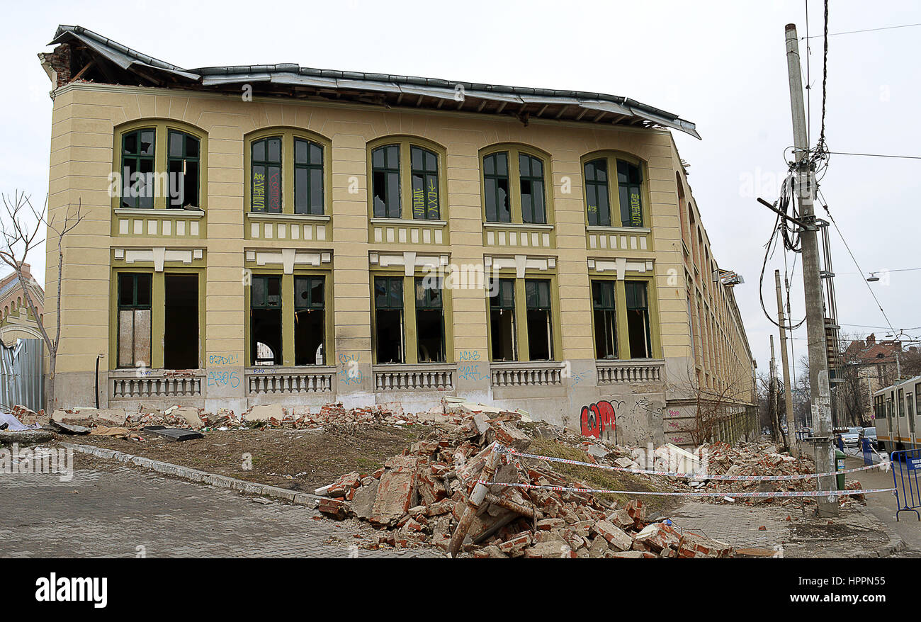 Ruins of Rahova (earlier Bragadiru) beer factory, Bucharest, Romania ...
