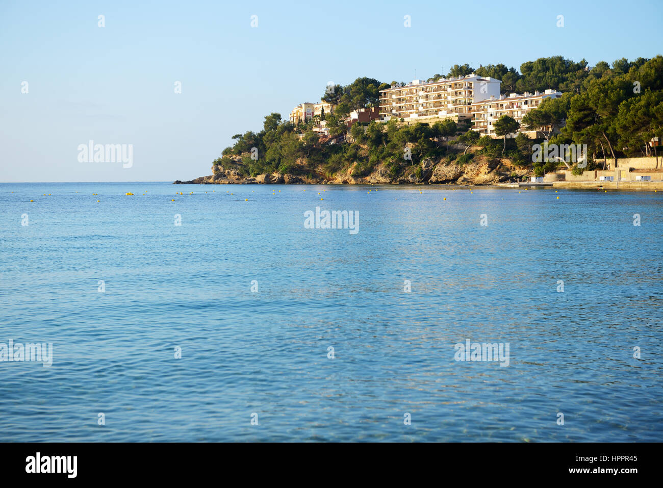 The shore and turquoise water on Mallorca island, Spain Stock Photo - Alamy