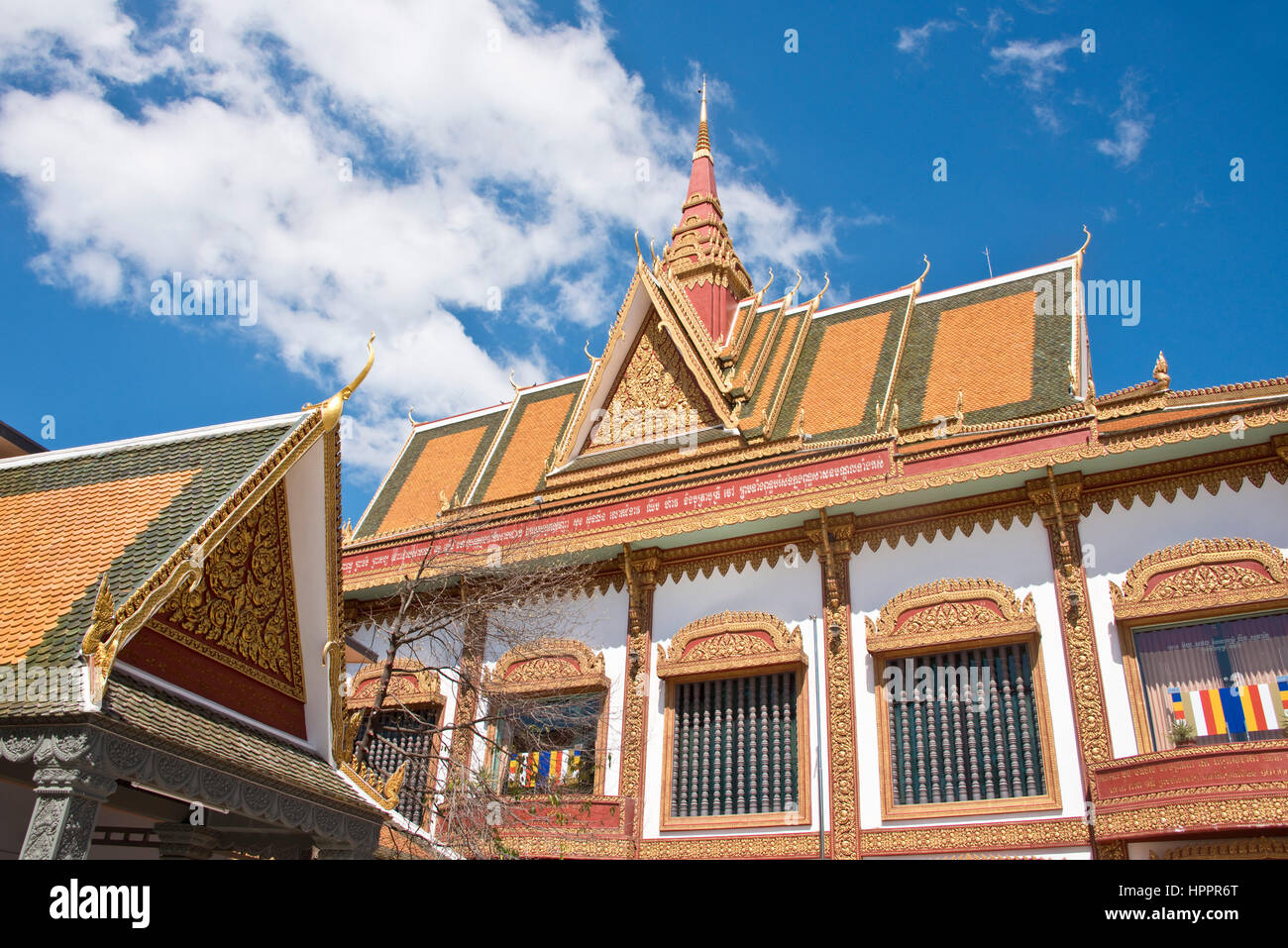 A view of the Wat Preah Prom Rath temple complex in Siem Reap, Cambodia ...