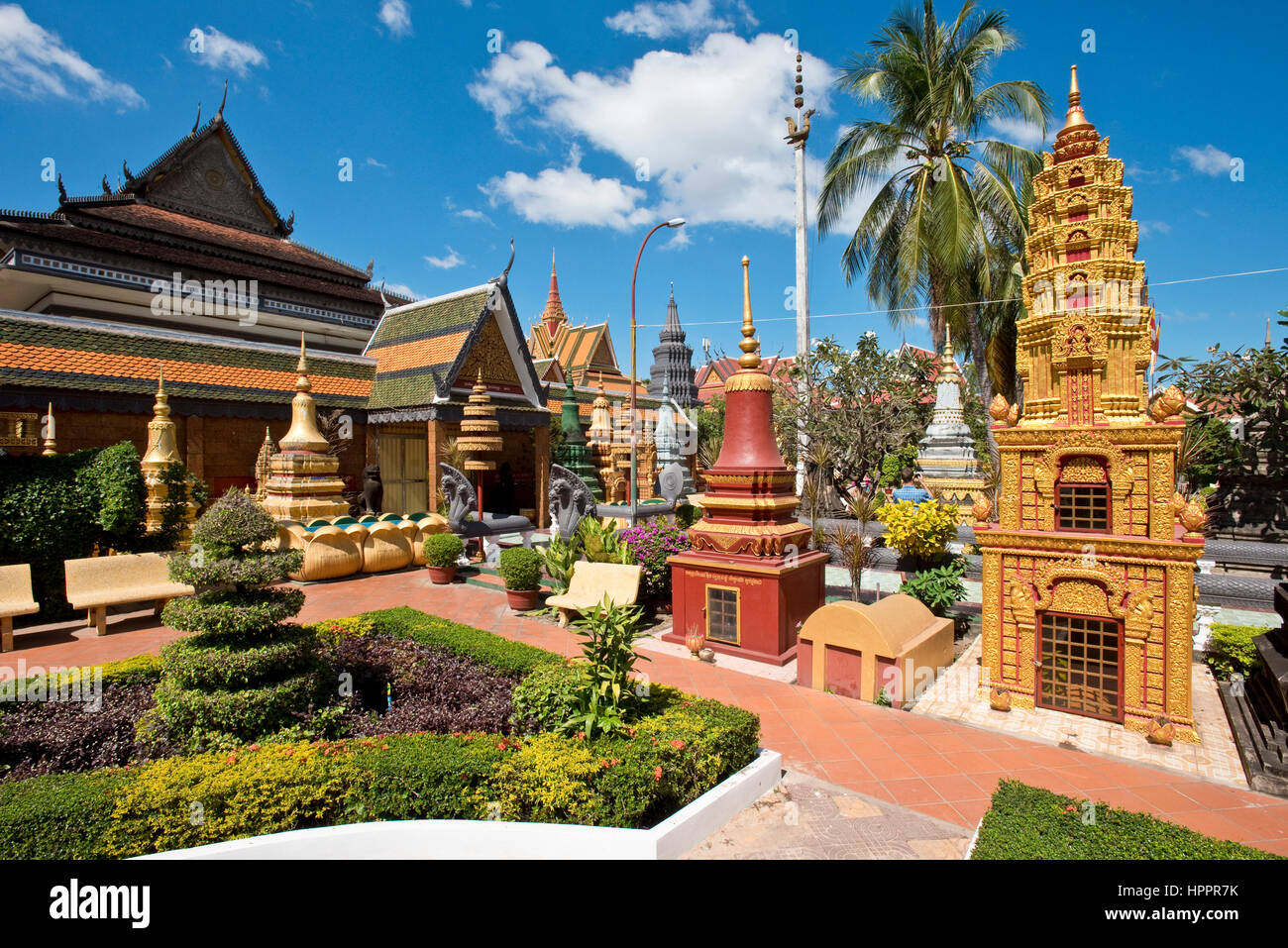 A view of the Wat Preah Prom Rath temple complex in Siem Reap, Cambodia ...