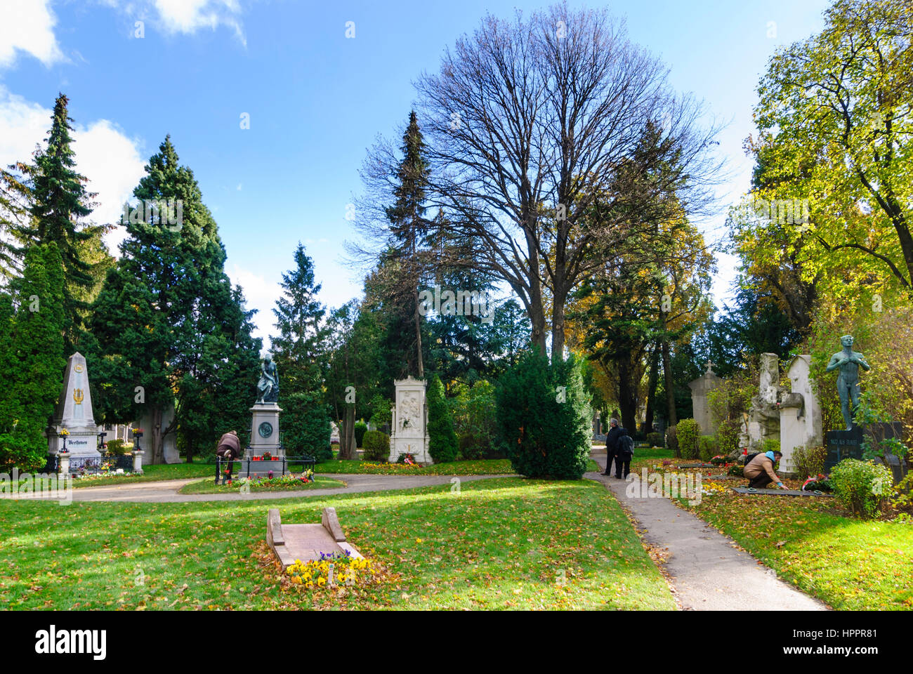 Wien, Vienna, Central cemetery; Composer tombs, 11., Wien, Austria ...