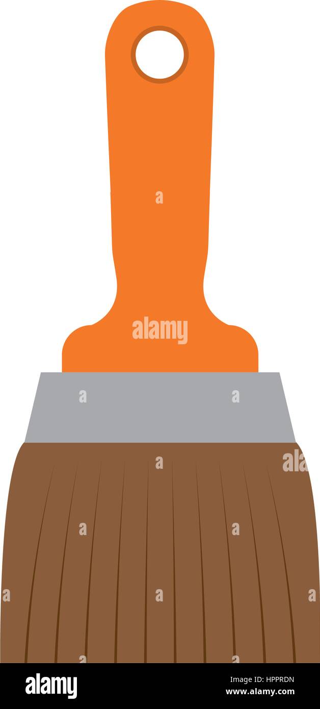 Paint brush construction tool Stock Vector Image & Art - Alamy