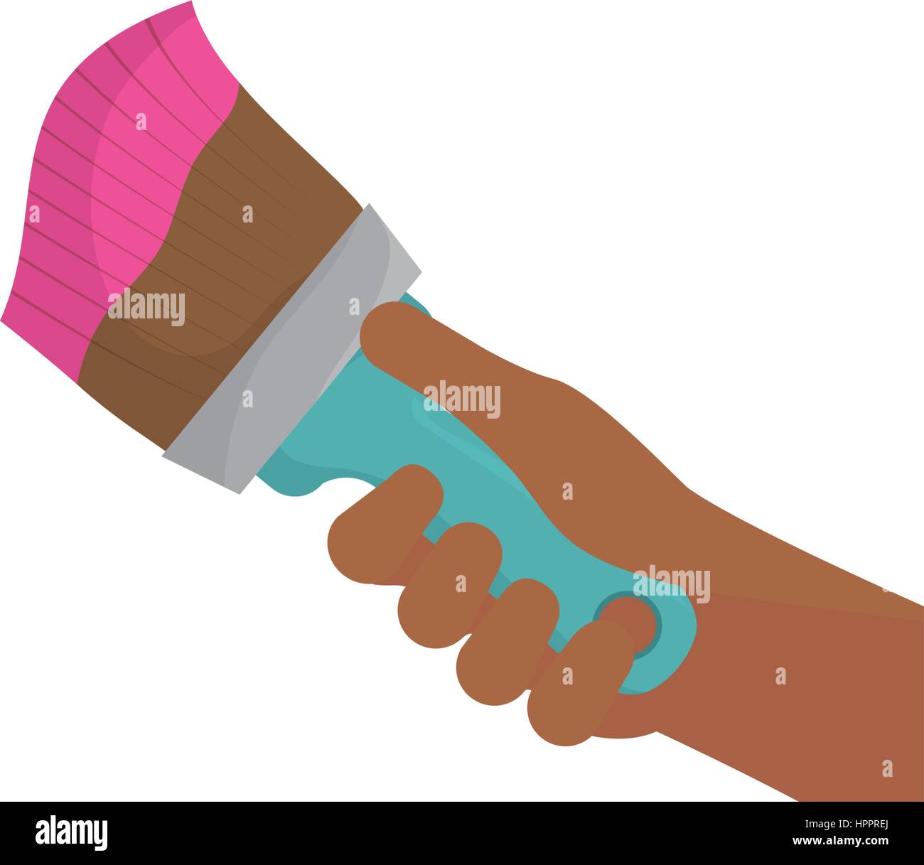 Paint brush construction tool Stock Vector Image & Art - Alamy