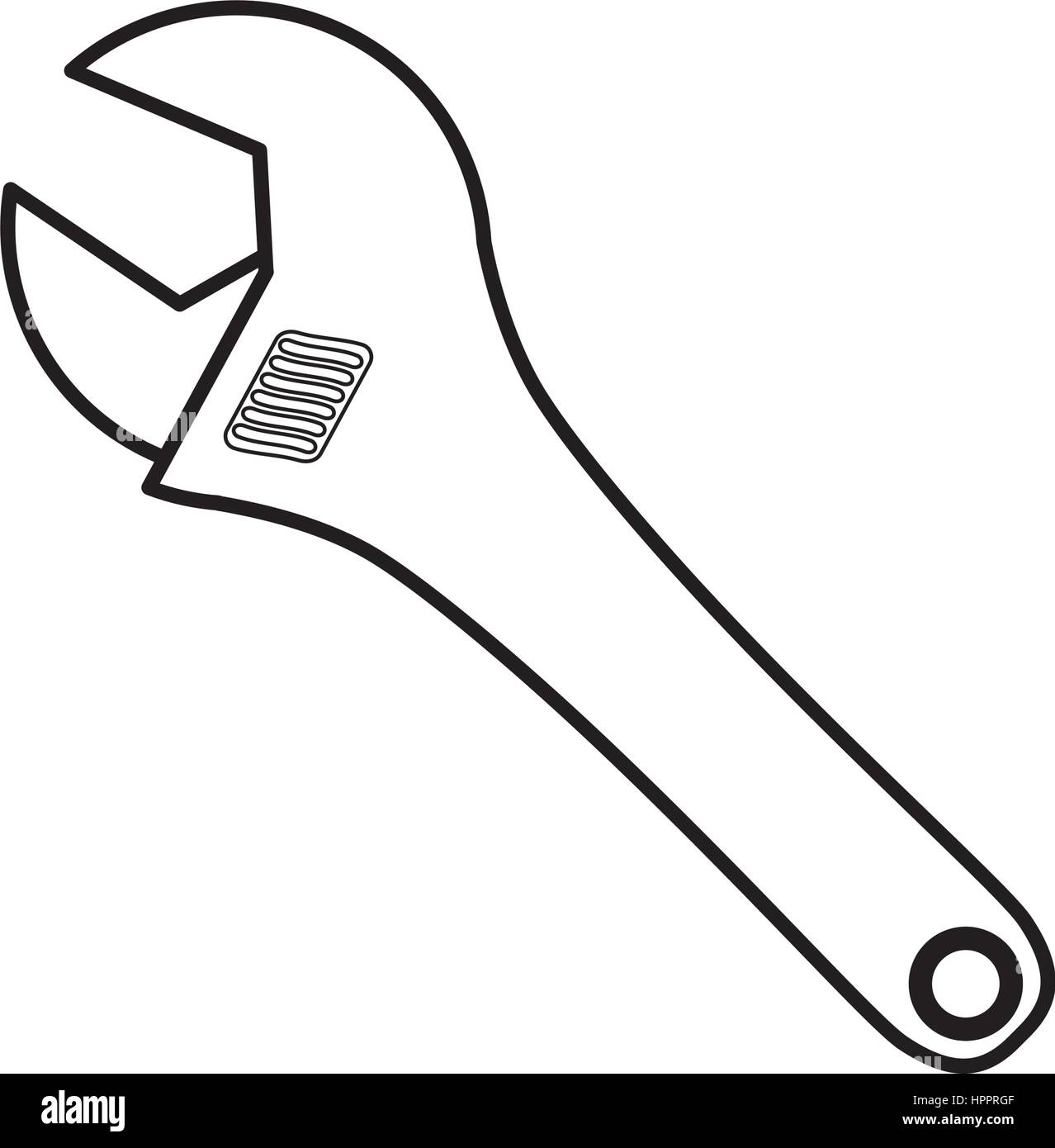 Wrench construction tool Stock Vector Image & Art - Alamy