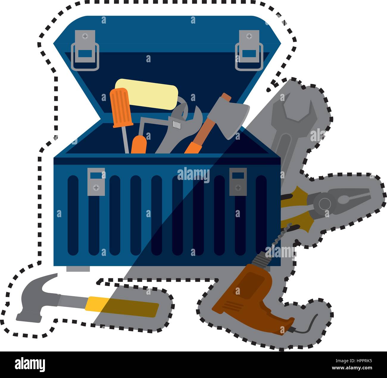 Tools kit box Stock Vector Image & Art - Alamy
