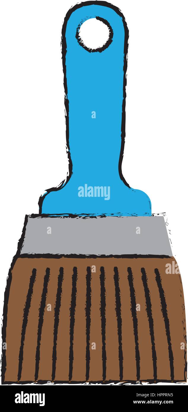 Paint brush construction tool Stock Vector Image & Art - Alamy