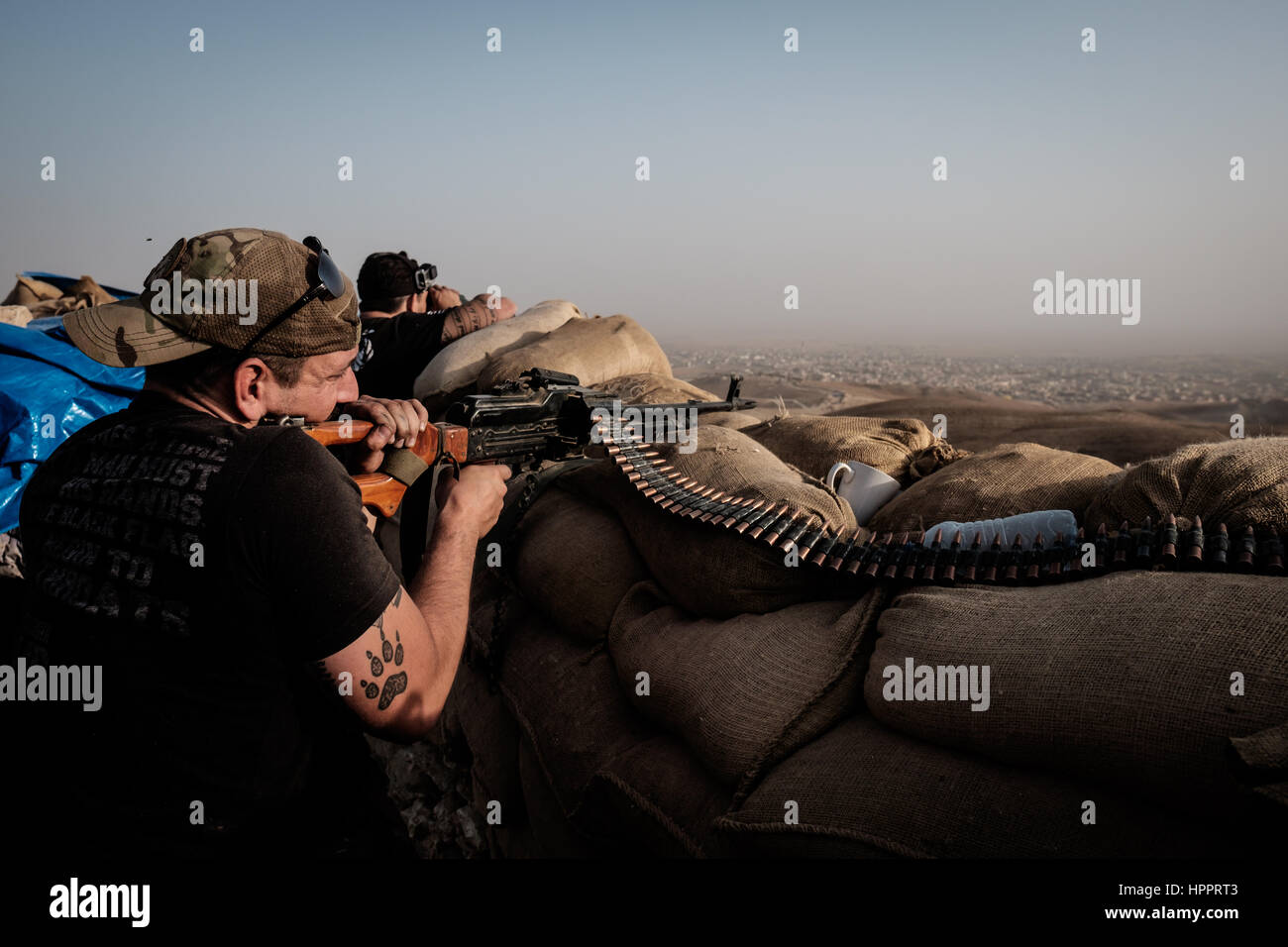 Joshua engage Islamic State targets with a PKM Machine Gun while his ...