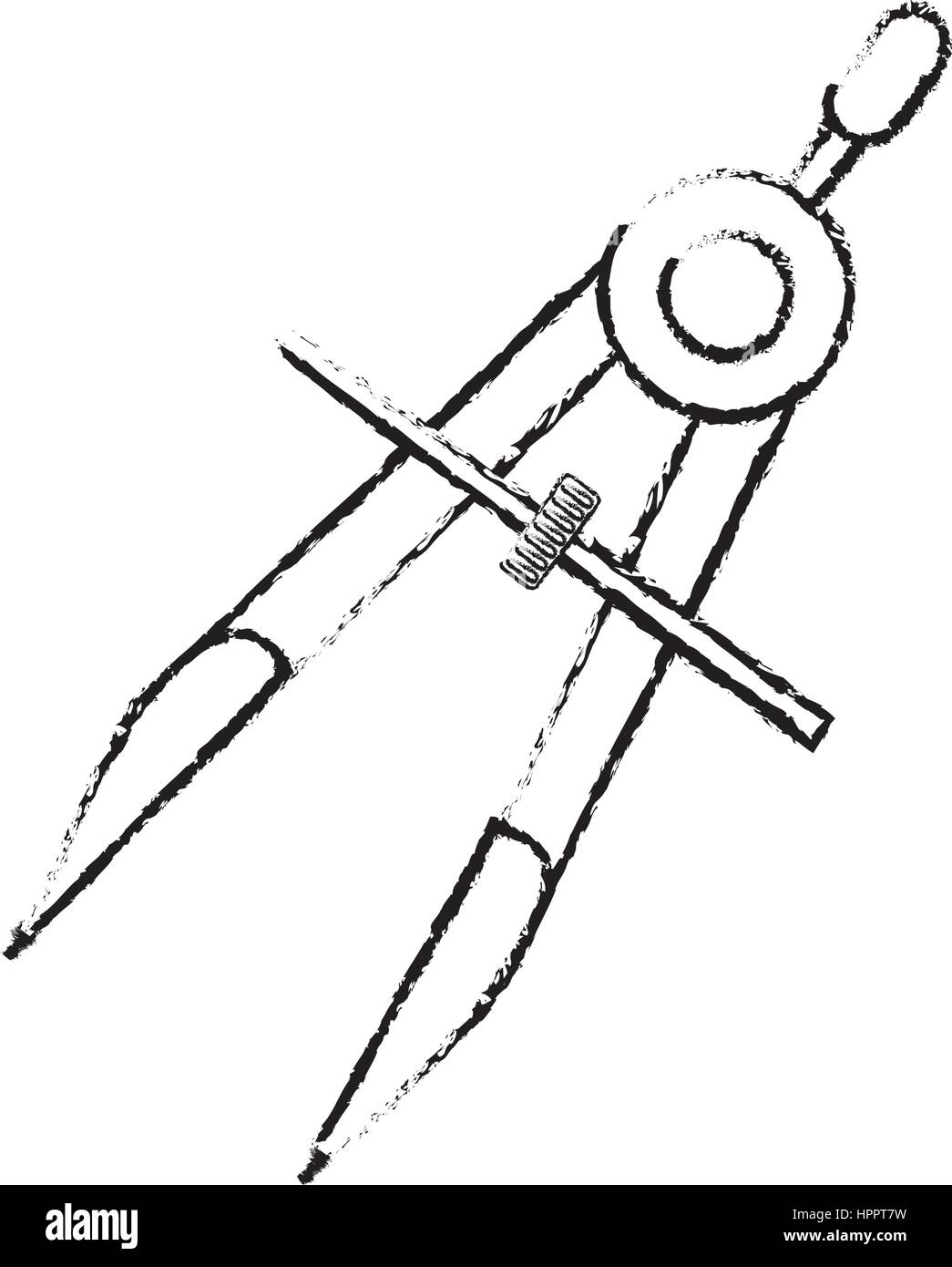 Draw circle compass Black and White Stock Photos & Images - Alamy