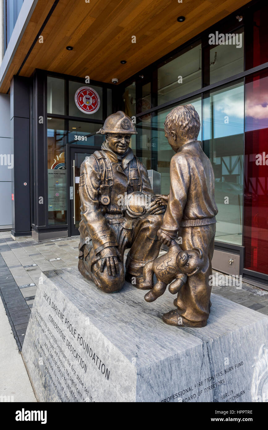 Fire Fighter and child sculpture, Burn Fund Centre for burn and trauma ...