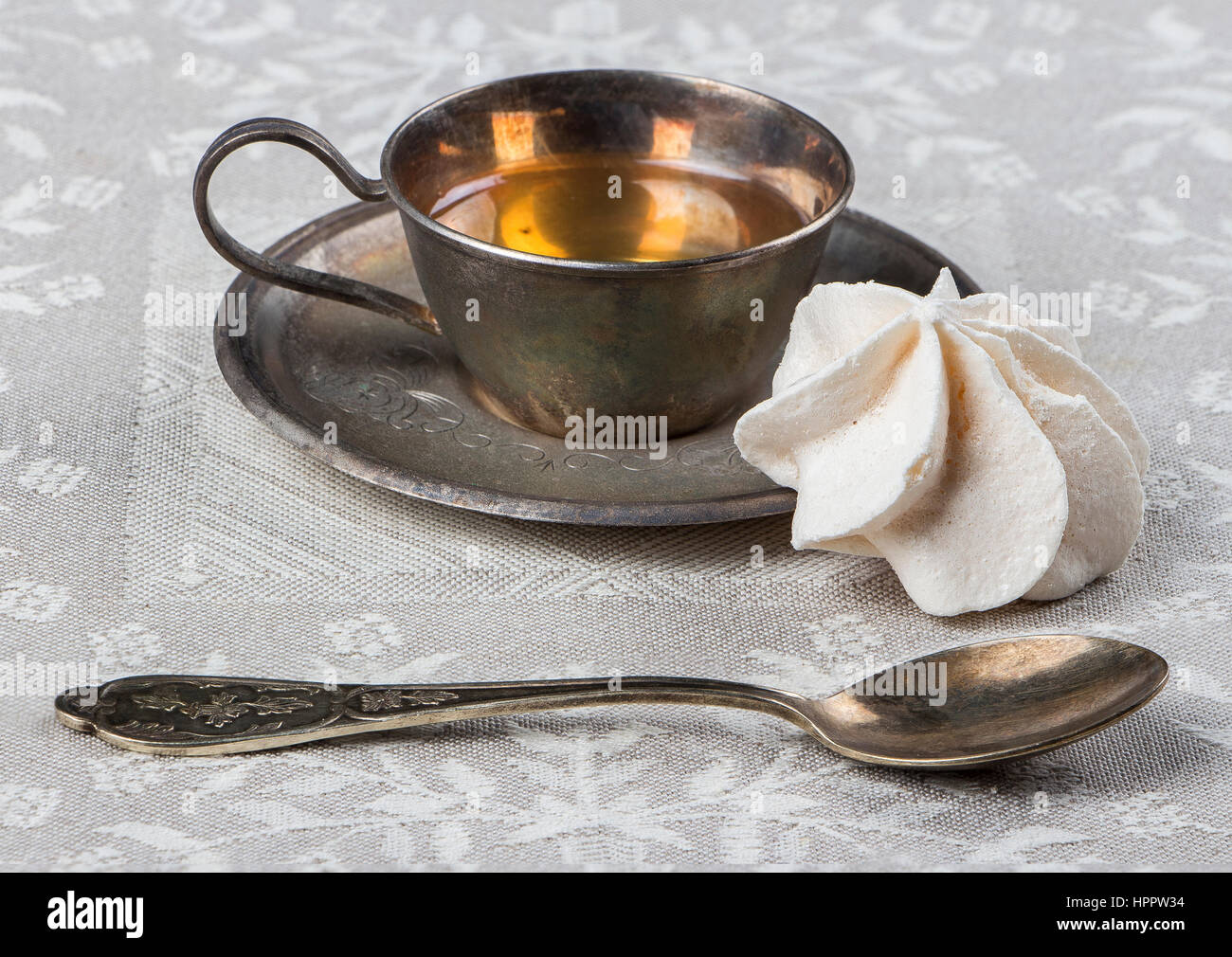 Tea set for tea break Stock Photo - Alamy