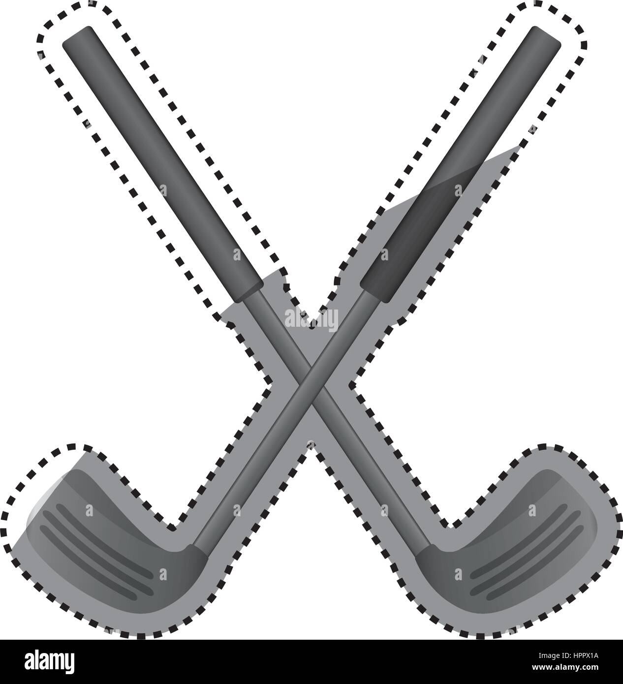 Crossed golf club Cut Out Stock Images & Pictures - Alamy