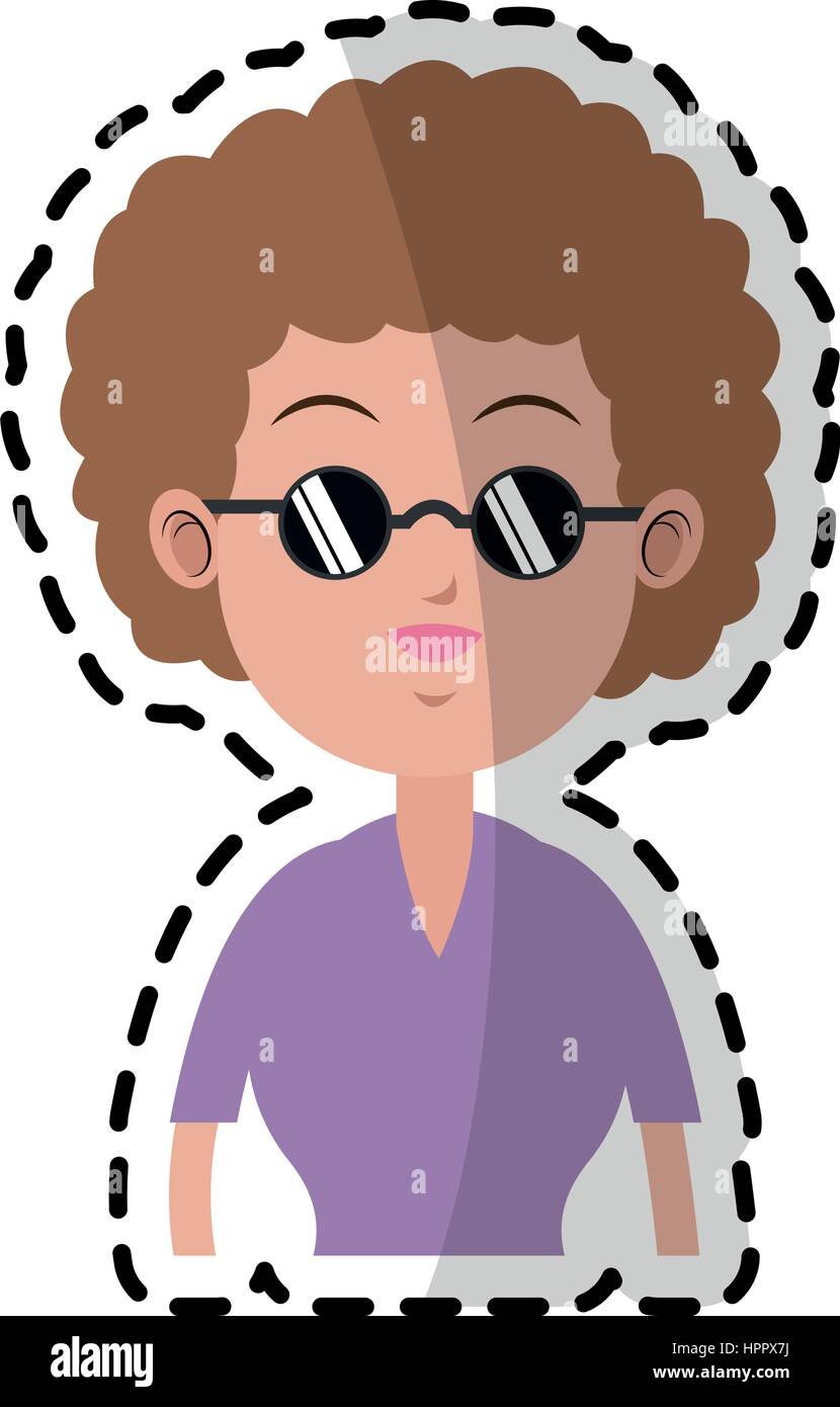 Image pretty woman curly Stock Vector Images - Alamy