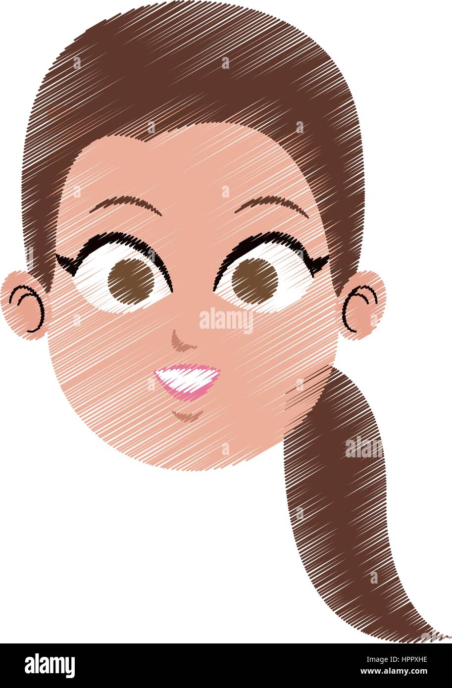 face of pretty young woman icon image Stock Vector Image & Art - Alamy