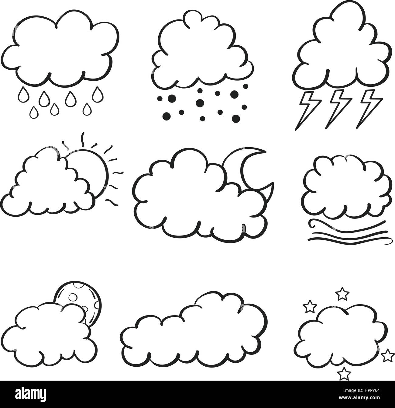 Cloud doodle hi-res stock photography and images - Alamy