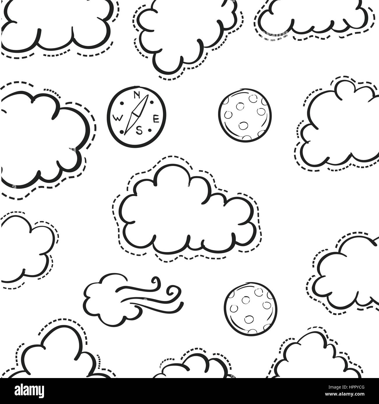 Doodle of cloud weather theme Stock Vector Image & Art - Alamy
