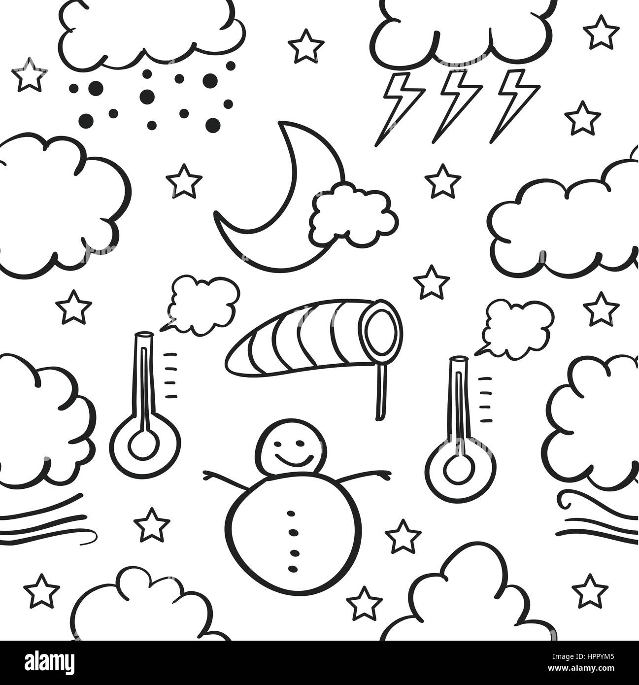 Doodle of weather design vector Stock Vector Image & Art - Alamy