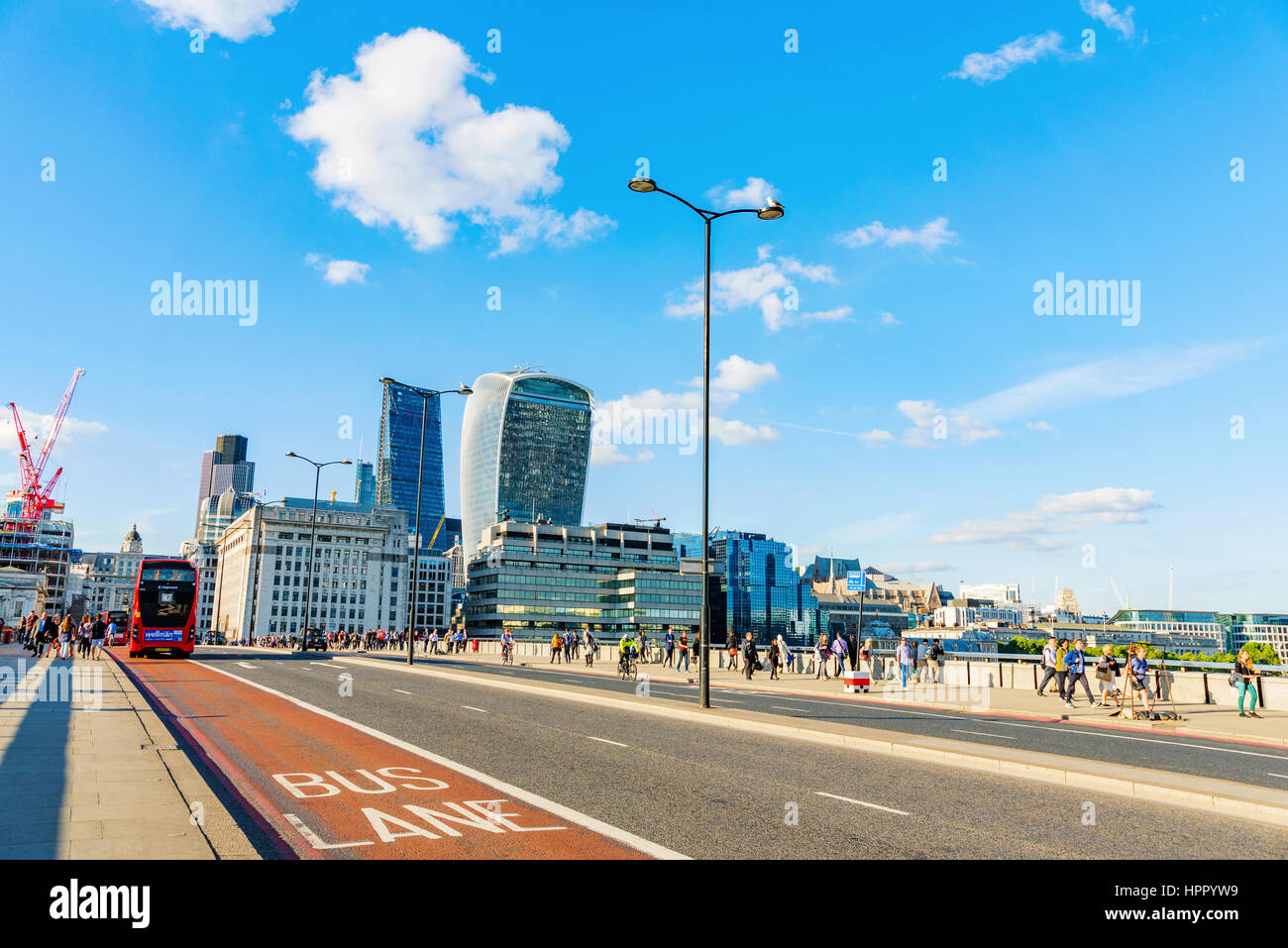 LONDON - JULY 06, 2016: London Bridge is one of the main bridges in ...