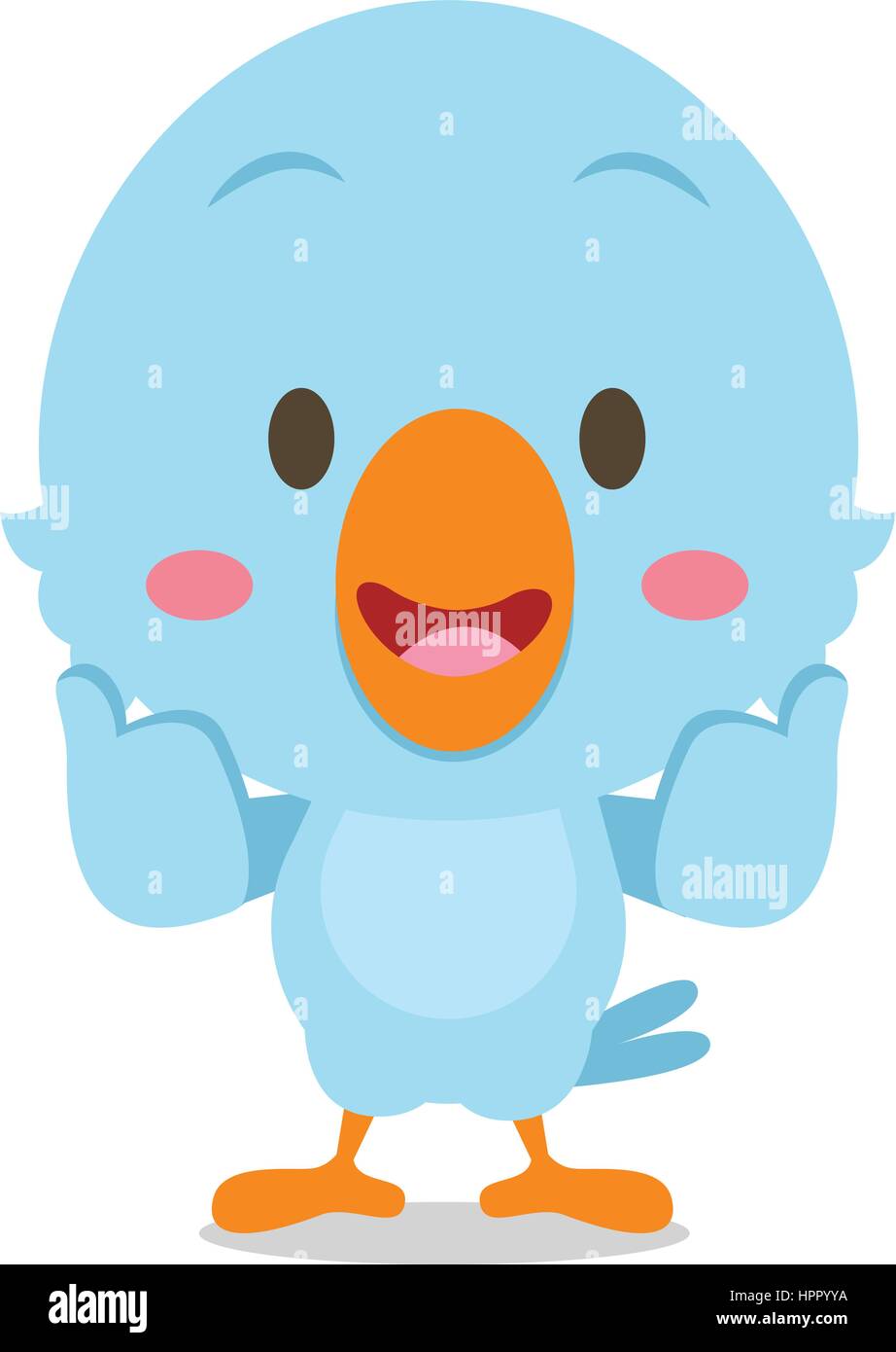 Illustration of standing bluebird character Stock Vector Image & Art ...