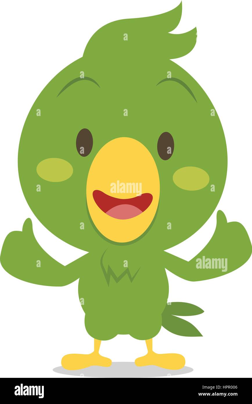 Cartoon parrot character vector illustration Stock Vector Image & Art ...