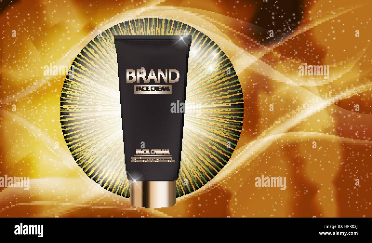 Face Cream Bottle Tube Template for Ads or Magazine Background Stock ...