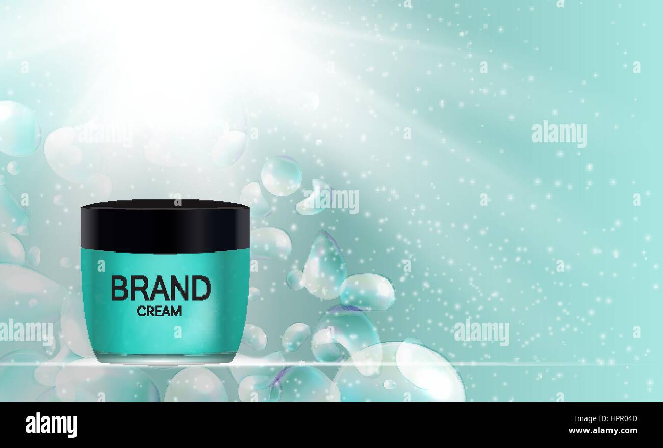 Face Cream Bottle Tube Template for Ads or Magazine Background Stock ...