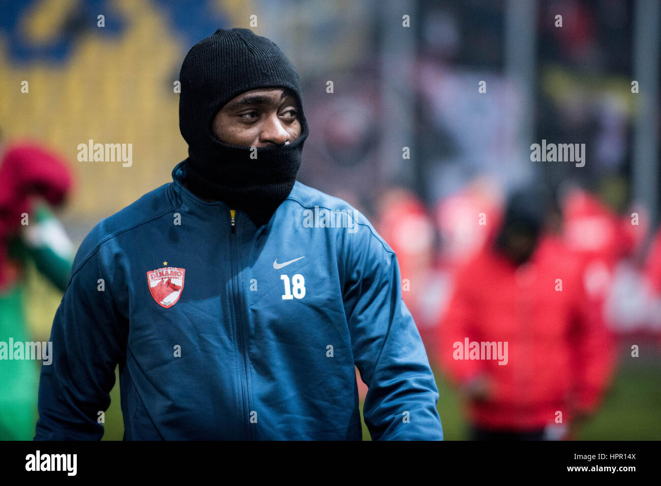 December 7, 2015: Marcel Jossue Essombe #18 of Dinamo Bucharest during ...