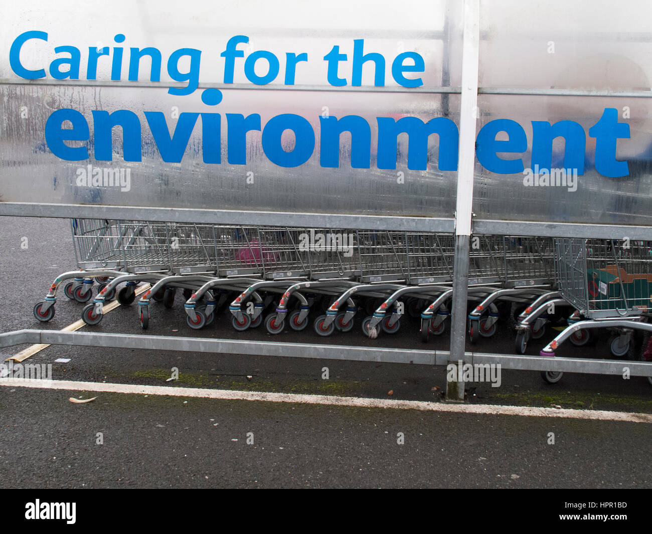 Environmental sign on glass trolley hi-res stock photography and images ...