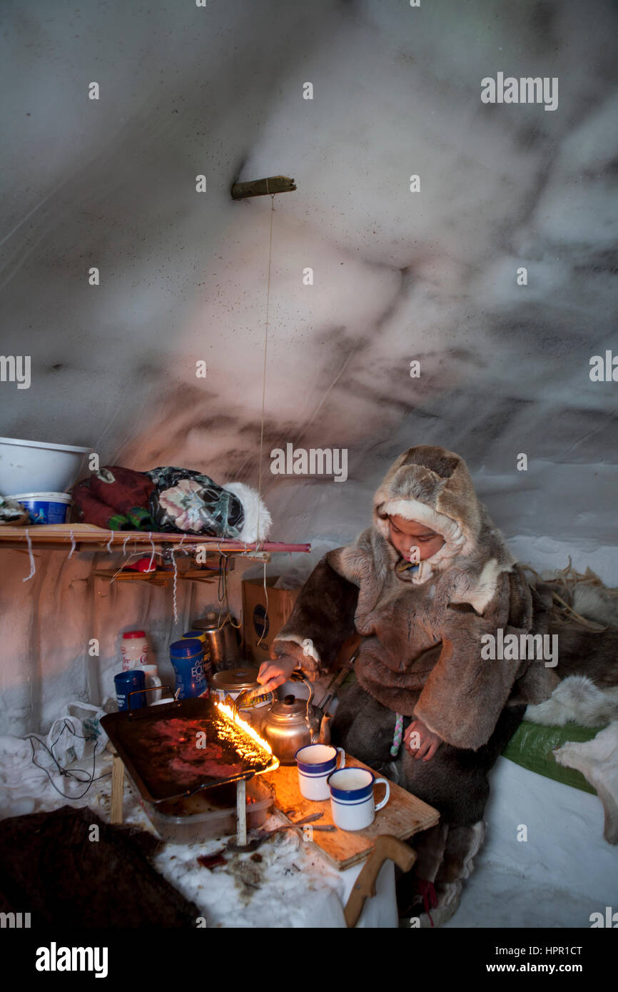 Inuit boy on the North Pole Stock Photo - Alamy