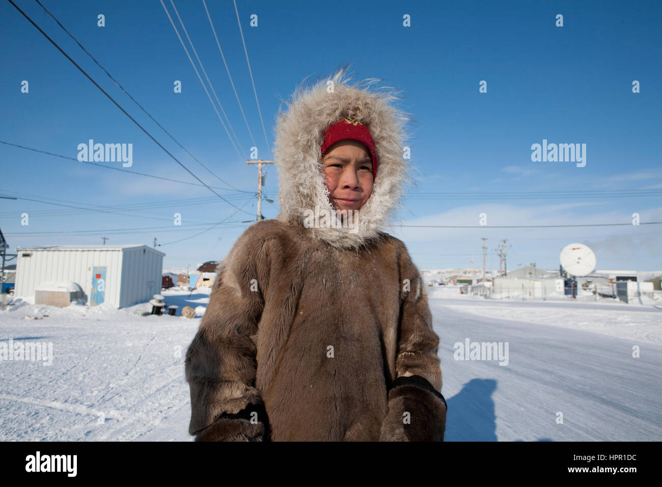 Inuit boy on the North Pole Stock Photo - Alamy
