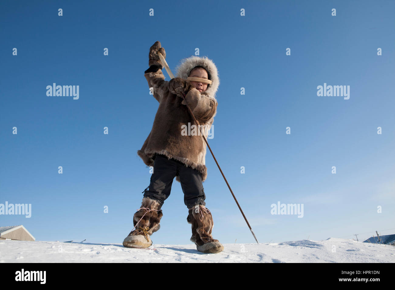 Inuit Eskimo And Spear Stock Photos & Inuit Eskimo And Spear Stock ...