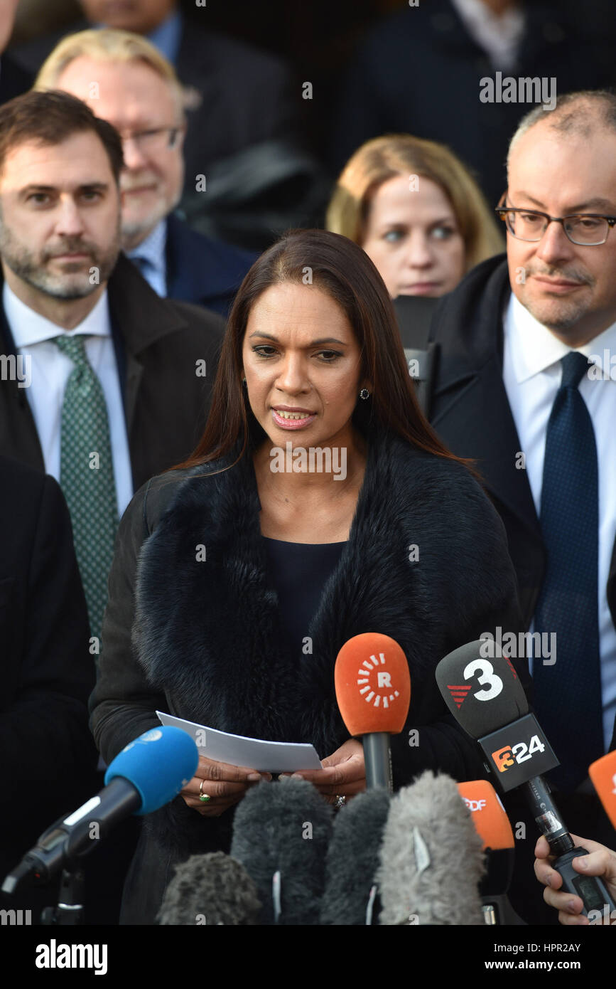 Brexit Ruling at the Supreme Court in Central London. Featuring: Gina ...