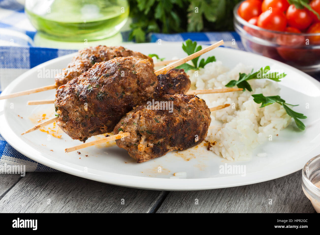 Arabic food barbecue kofta hi-res stock photography and images - Alamy