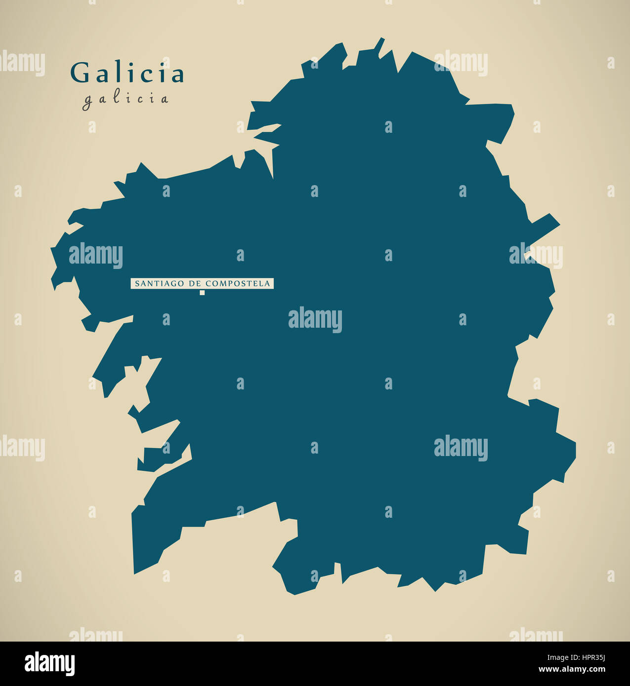 Map of new galicia hi-res stock photography and images - Alamy