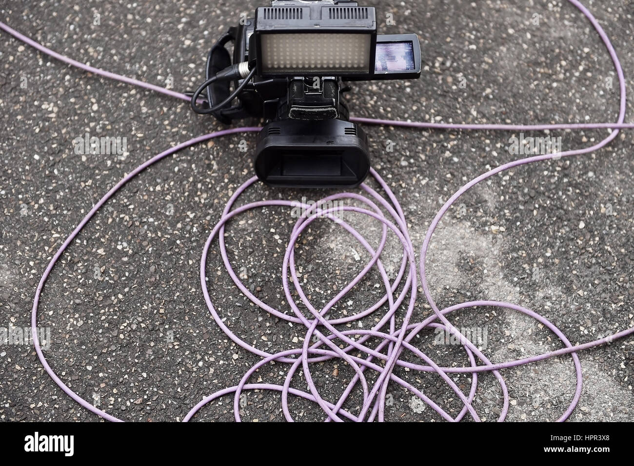 Cameraman laying hi-res stock photography and images - Alamy