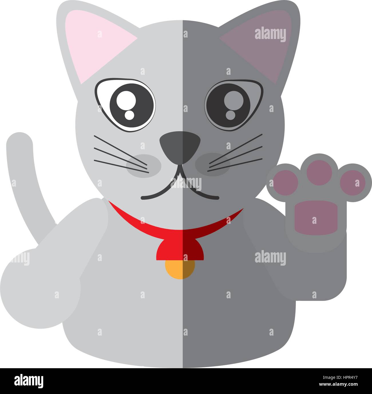 maneki neko - cat japanese shadow Stock Vector Image & Art - Alamy
