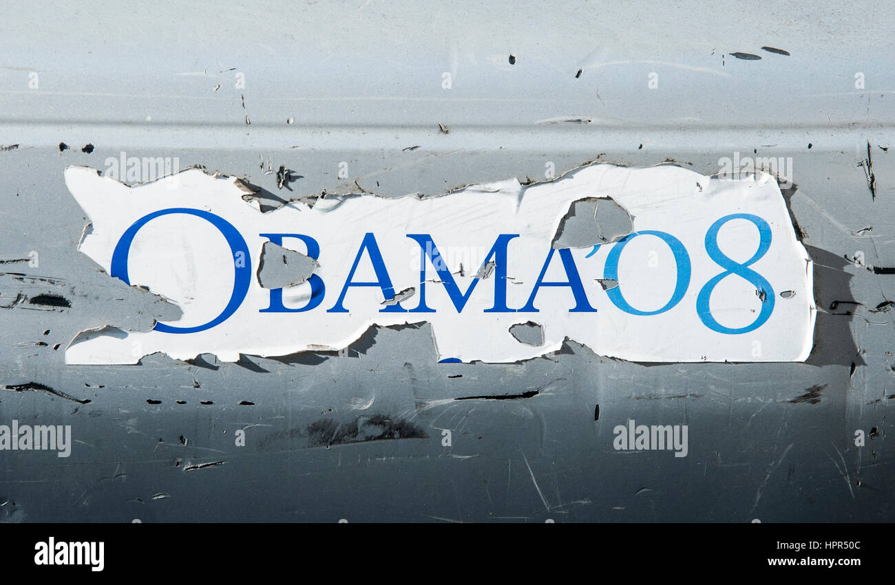 Obama 08 bumper sticker Stock Photo - Alamy